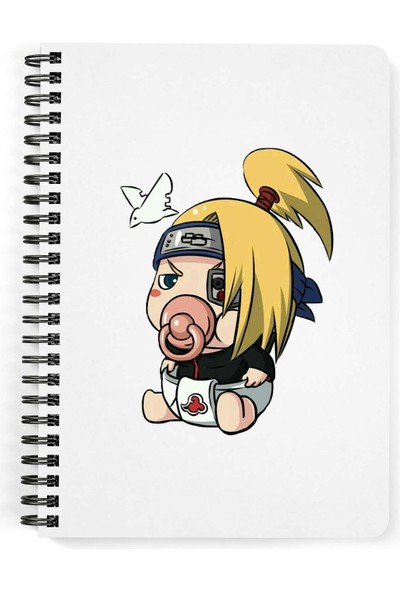 Naruto Diedara Baskılı Ahşap Kapaklı Defter 15X20 cm DFT6476