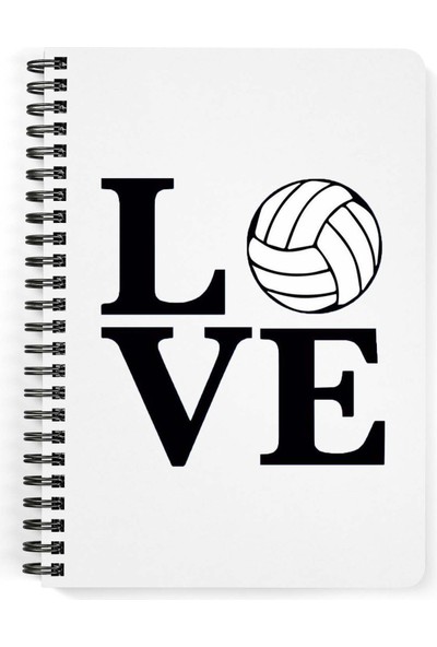Voleybol Baskılı Ahşap Kapaklı Defter 15X20 cm DFT6522