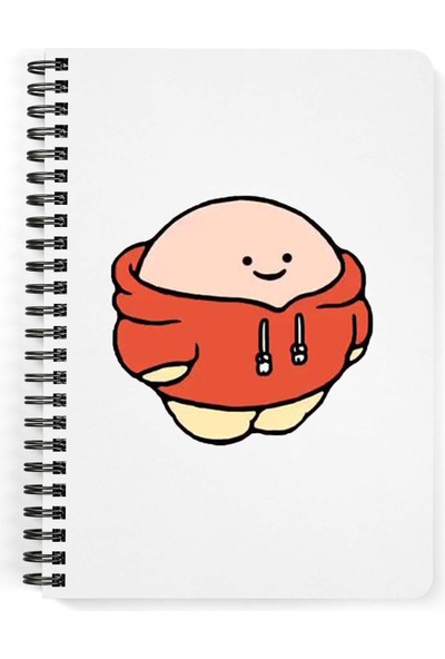 Şişko Adam Baskılı Ahşap Kapaklı Defter 15X20 cm DFT6805