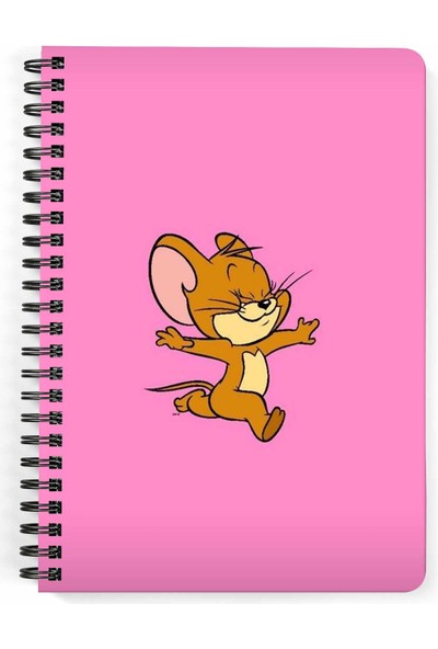 Tom ve Jerry Baskılı Ahşap Kapaklı Defter 15X20 cm DFT3423