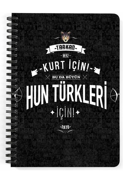 Tarkan Baskılı Ahşap Kapaklı Defter 15X20 cm DFT4087