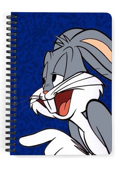 Bugs Bunny Baskılı Ahşap Kapaklı Defter 15X20 cm DFT4000