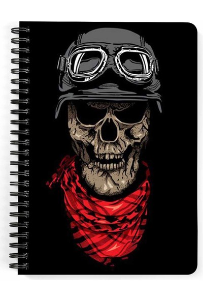 Astak Motorcu Baskılı Ahşap Kapaklı Defter 15X20 cm DFT4189