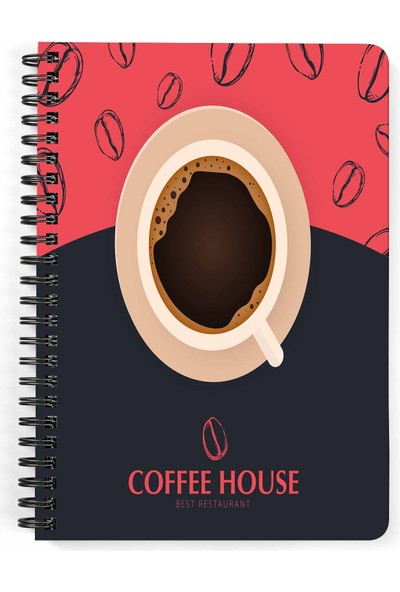 Coffee House Baskılı Ahşap Kapaklı Defter 15X20 cm DFT5263 Coffee House Baskılı Ahşap Kapaklı Defter 15X20 cm DFT5263