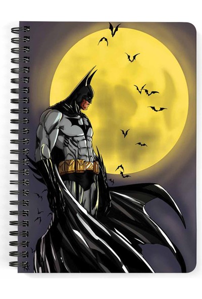 Batman Baskılı Ahşap Kapaklı Defter 15X20 cm DFT4625