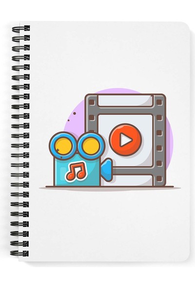 Video Baskılı Ahşap Kapaklı Defter 15X20 cm DFT1083