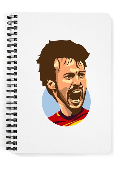 David Silva Baskılı Ahşap Kapaklı Defter 15X20 cm DFT1171 David Silva Baskılı Ahşap Kapaklı Defter 15X20 cm DFT1171