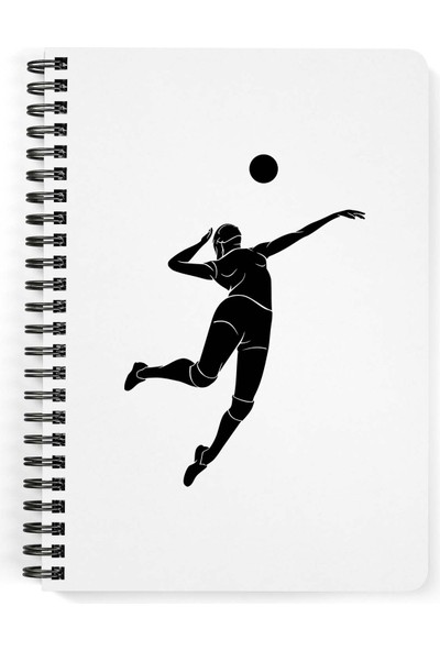 Astak Voleybol Baskılı Ahşap Kapaklı Defter 15X20 cm DFT2007