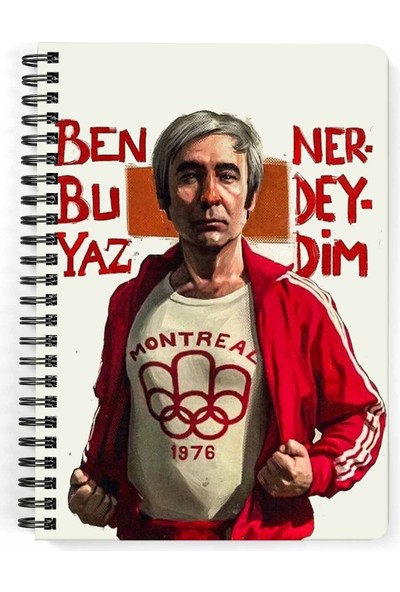 Badi Ekrem Baskılı Ahşap Kapaklı Defter 15X20 cm DFT4005