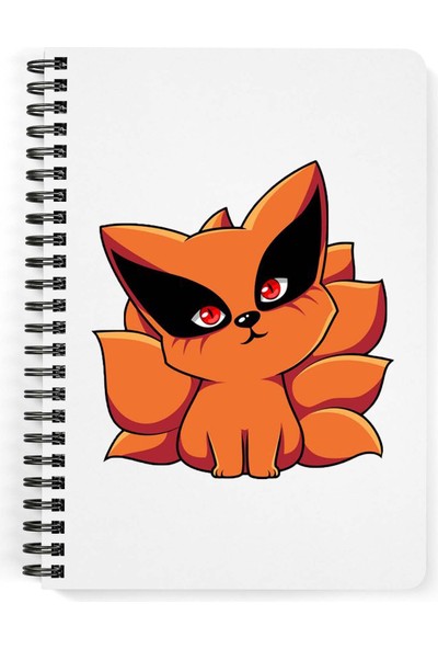 Kurama Naruto Baskılı Ahşap Kapaklı Defter 15X20 cm DFT6478