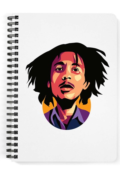 Bob Marley Baskılı Ahşap Kapaklı Defter 15X20 cm DFT958 Bob Marley Baskılı Ahşap Kapaklı Defter 15X20 cm DFT958
