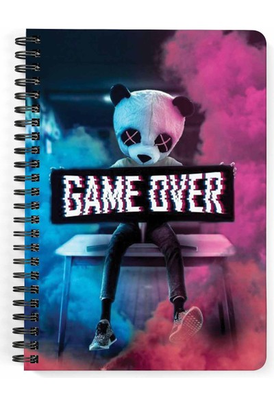 Game Over Baskılı Ahşap Kapaklı Defter 15X20 cm DFT4738