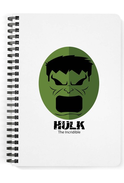 Hulk Baskılı Ahşap Kapaklı Defter 15X20 cm DFT1131