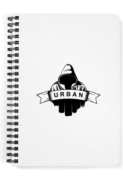 Urban Baskılı Ahşap Kapaklı Defter 15X20 cm DFT1693