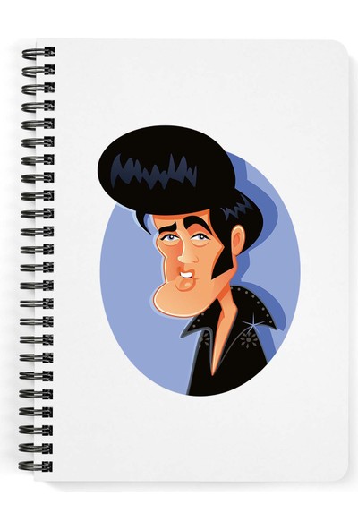 Elvis Presley Baskılı Ahşap Kapaklı Defter 15X20 cm DFT1092 Elvis Presley Baskılı Ahşap Kapaklı Defter 15X20 cm DFT1092