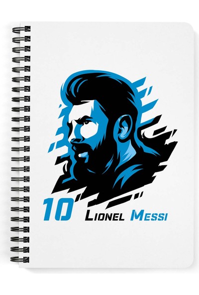 Linoel Messi Baskılı Ahşap Kapaklı Defter 15X20 cm DFT1246