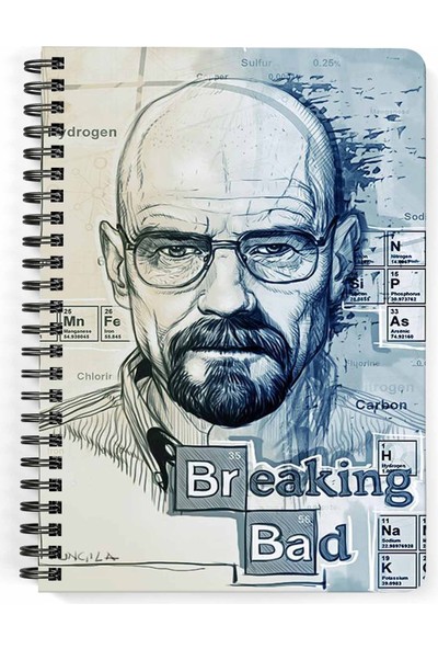 Breaking Bad Baskılı Ahşap Kapaklı Defter 15X20 cm DFT4301