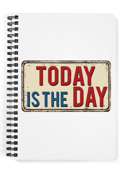 Today Is The Day Baskılı Ahşap Kapaklı Defter 15X20 cm DFT1391 Today Is The Day Baskılı Ahşap Kapaklı Defter 15X20 cm DFT1391