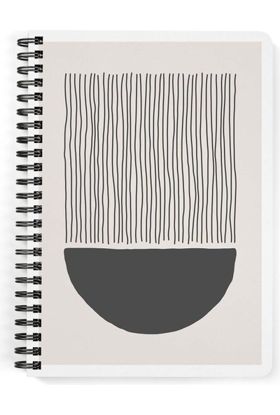 Geometrik Baskılı Ahşap Kapaklı Defter 15X20 cm DFT639