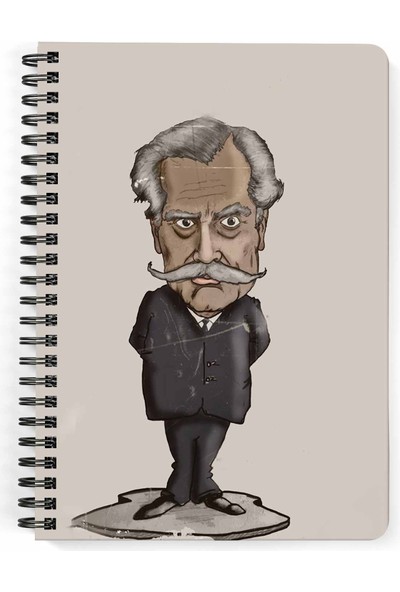 Hulusi Kentmen Baskılı Ahşap Kapaklı Defter 15X20 cm DFT5126
