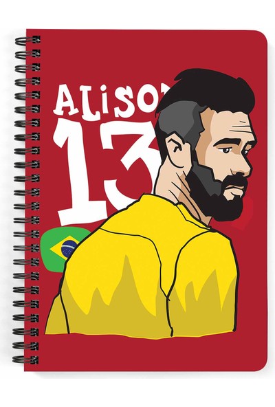 Alisson Ramses Becker Baskılı Ahşap Kapaklı Defter 15X20 cm DFT4455