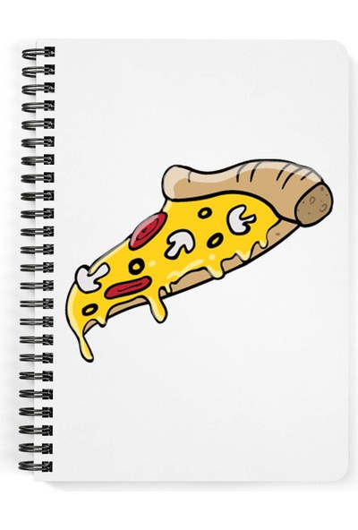 Pizza Dilimi Baskılı Ahşap Kapaklı Defter 15X20 cm DFT1305 Pizza Dilimi Baskılı Ahşap Kapaklı Defter 15X20 cm DFT1305