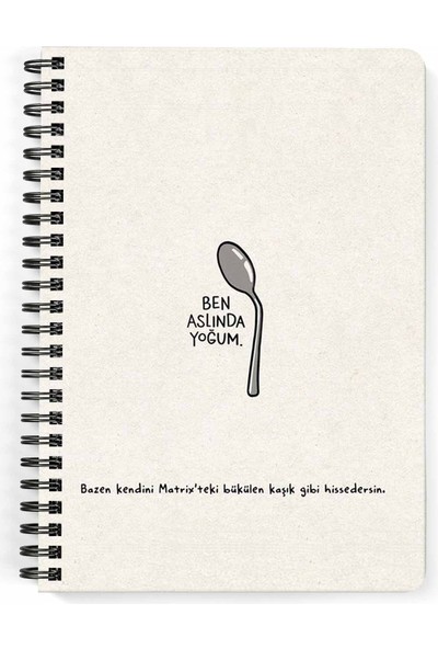 Aslında Yoğum Baskılı Ahşap Kapaklı Defter 15X20 cm DFT5068
