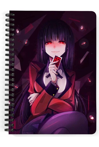 Kakegurui Baskılı Ahşap Kapaklı Defter 15X20 cm DFT3649