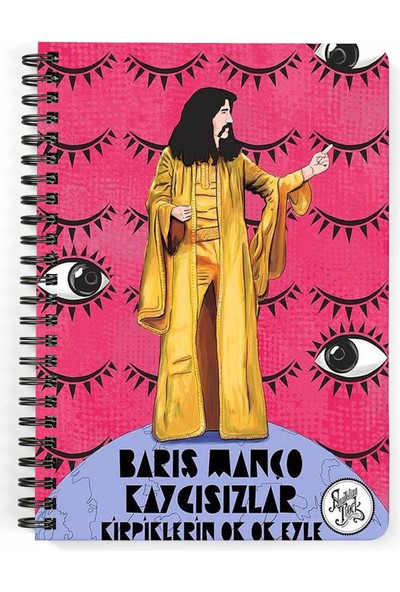 Barış Manço Baskılı Ahşap Kapaklı Defter 15X20 cm DFT4040 Barış Manço Baskılı Ahşap Kapaklı Defter 15X20 cm DFT4040