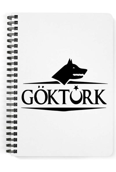 Göktürk Baskılı Ahşap Kapaklı Defter 15X20 cm DFT1468