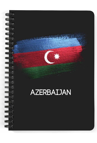 Azerbaycan Baskılı Ahşap Kapaklı Defter 15X20 cm DFT4939