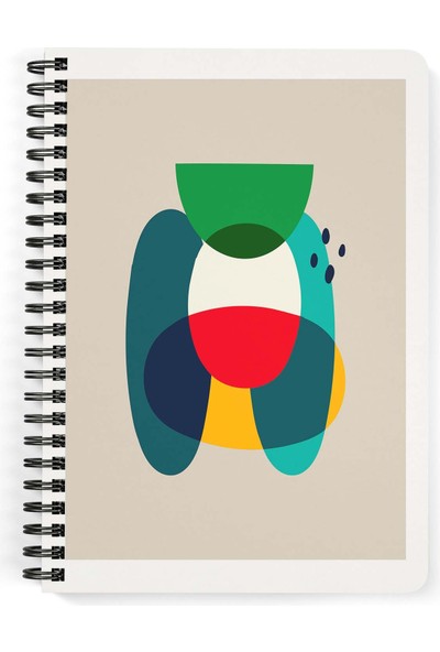 Geometrik Baskılı Ahşap Kapaklı Defter 15X20 cm DFT626