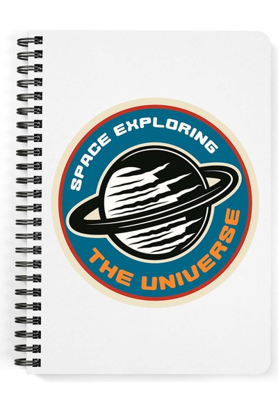 The Universe Baskılı Ahşap Kapaklı Defter 15X20 cm DFT1909