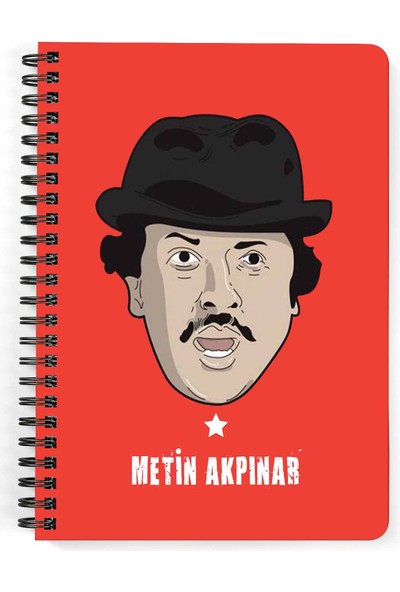 Metin Akpınar Baskılı Ahşap Kapaklı Defter 15X20 cm DFT4136