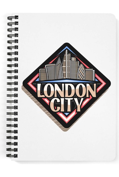 London City Baskılı Ahşap Kapaklı Defter 15X20 cm DFT2169 London City Baskılı Ahşap Kapaklı Defter 15X20 cm DFT2169