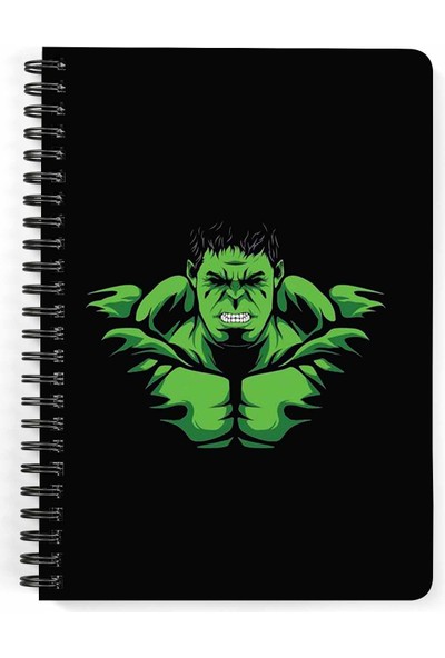 Hulk Baskılı Ahşap Kapaklı Defter 15X20 cm DFT4249