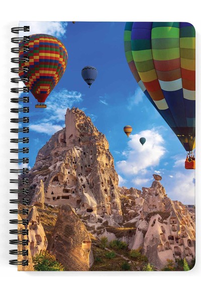 Kapadokya Baskılı Ahşap Kapaklı Defter 15X20 cm DFT4947 Kapadokya Baskılı Ahşap Kapaklı Defter 15X20 cm DFT4947