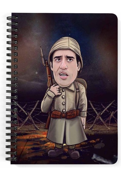 Kemal Sunal Baskılı Ahşap Kapaklı Defter 15X20 cm DFT4221