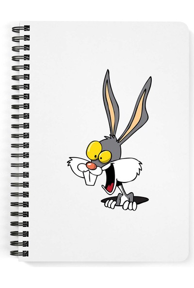Bugs Bunny Baskılı Ahşap Kapaklı Defter 15X20 cm DFT763
