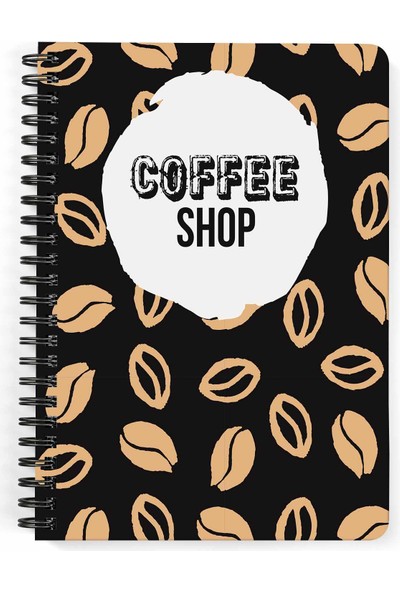 Coffee Shop Baskılı Ahşap Kapaklı Defter 15X20 cm DFT5201 Coffee Shop Baskılı Ahşap Kapaklı Defter 15X20 cm DFT5201
