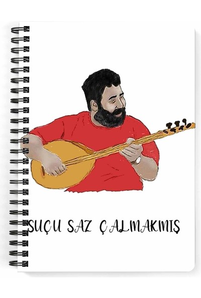 Ahmet Kaya Baskılı Ahşap Kapaklı Defter 15X20 cm DFT4092