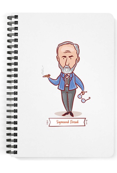 Freud Baskılı Ahşap Kapaklı Defter 15X20 cm DFT890 Freud Baskılı Ahşap Kapaklı Defter 15X20 cm DFT890