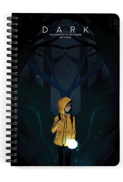 Dark Baskılı Ahşap Kapaklı Defter 15X20 cm DFT4794