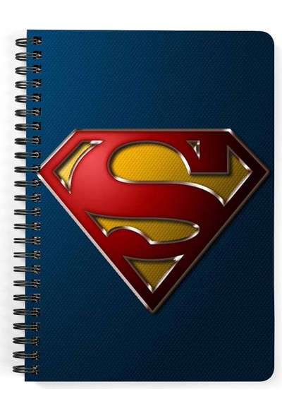Superman Baskılı Ahşap Kapaklı Defter 15X20 cm DFT4246