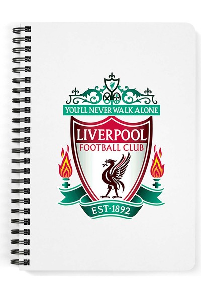 Liverpool Baskılı Ahşap Kapaklı Defter 15X20 cm DFT1248