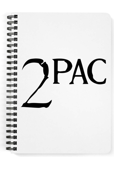 2pac Baskılı Ahşap Kapaklı Defter 15X20 cm DFT1698