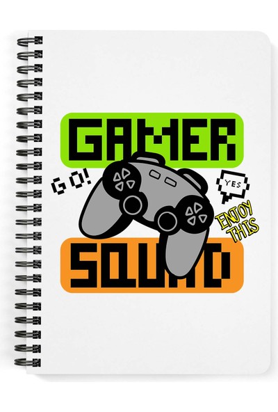Gamer Sound Baskılı Ahşap Kapaklı Defter 15X20 cm DFT1729