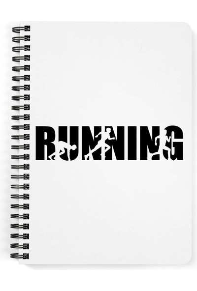 Running Baskılı Ahşap Kapaklı Defter 15X20 cm DFT2019