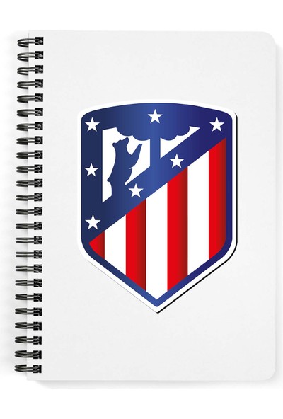 Atletico Madrid Baskılı Ahşap Kapaklı Defter 15X20 cm DFT1259