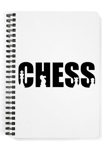Chess Baskılı Ahşap Kapaklı Defter 15X20 cm DFT2028